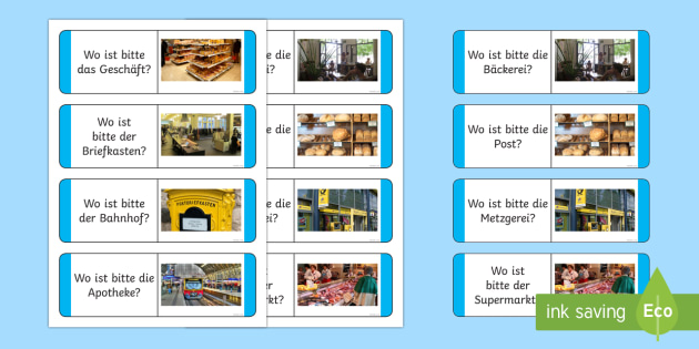 In and Around Town Loop Cards (teacher made)