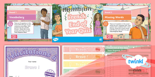 👉 French: End of Year 4 Quiz Pack (teacher made)