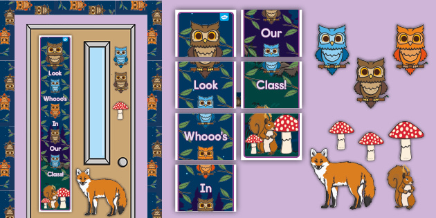 Look Whooo's In Our Class! Door Decorating Pack