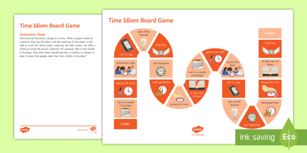 Time Idiom Board Game (teacher made)
