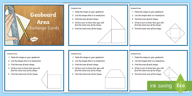Area Geoboard Challenge Cards (teacher made)