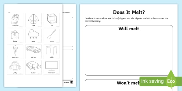 Does It Melt? - Sorting Activity (Teacher-Made)