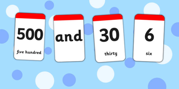 Number and Word Digit Cards (teacher made)