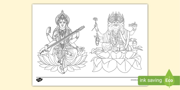 FREE! - Hindu Gods and Goddesses Colouring Page | Colouring Sheets