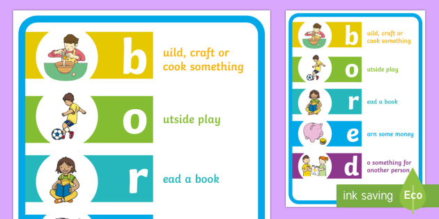 👉 Boredom Buster Poster A4 Display Poster (teacher made)