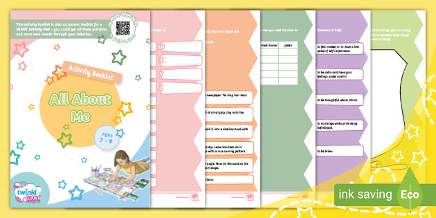 All About Me! Activity Booklet (Ages 7 - 9) (teacher made)