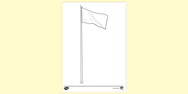 Flag Pole Template Colouring Sheets | Colouring Pages