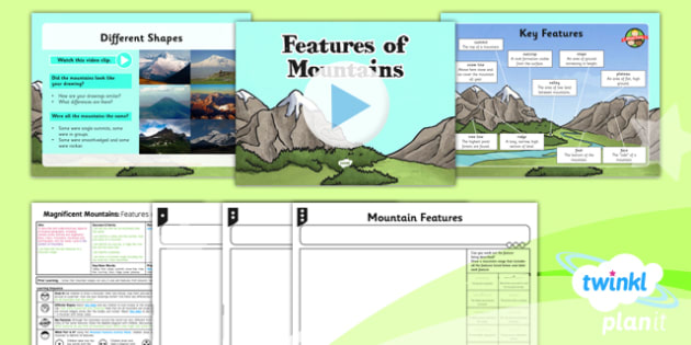 KS2 Mountain Facts - Features of Mountains Lesson Pack