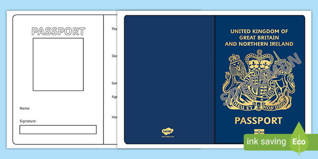 Role Play Passport Template teacher Made 