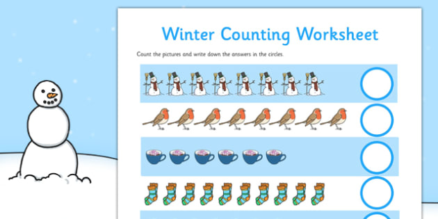 Winter Counting Sheet Up to 20 (teacher made)