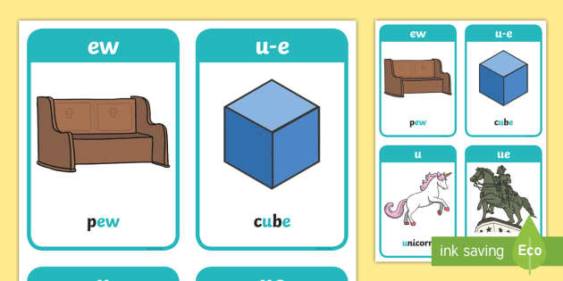 Long ew Sound Family Flashcards