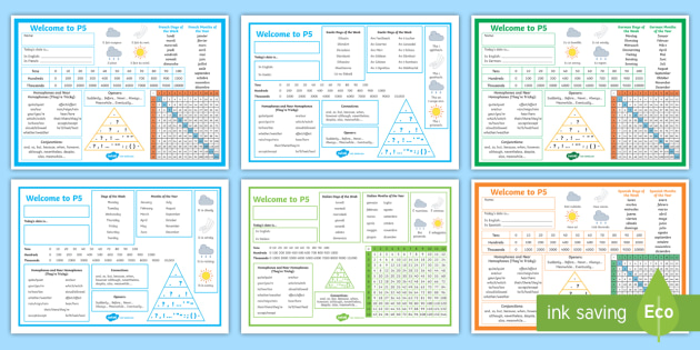Welcome to P5 Multi-Language Desk Mat Pack (teacher made)
