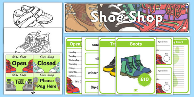 Shoe Shop Role Play Pack (teacher made)