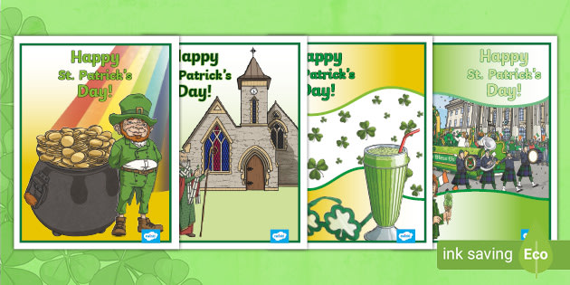 St. Patrick's Day Celebration Display Posters (teacher made)