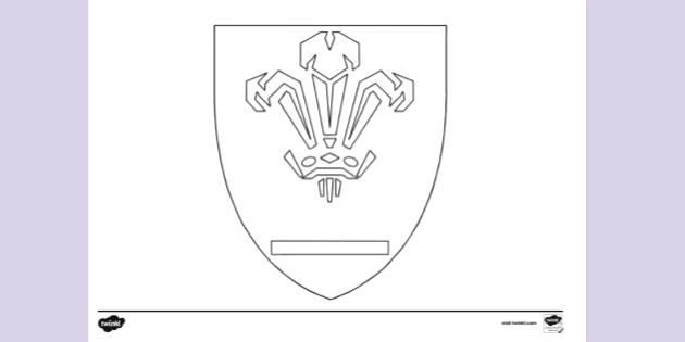 FREE! - Wales Rugby Crest | Colouring Sheets (teacher made)
