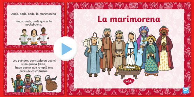 La Marimorena Christmas Carol Lyrics PowerPoint