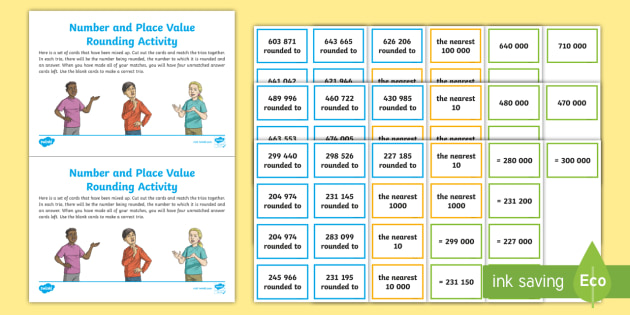 Year 5 Rounding Place Value Maths Mastery Activity