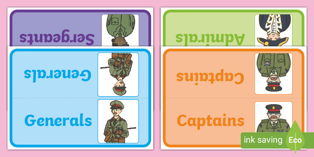 FREE! - 👉 Military Rank Table Signs (teacher made)