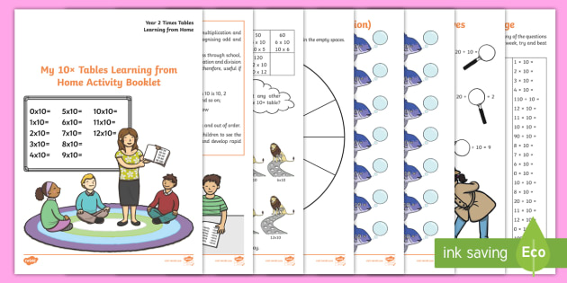 10x Table Learning from Home Activity Booklet (teacher made)