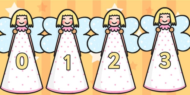 FREE! - Numbers 0-30 on Angels (teacher made)