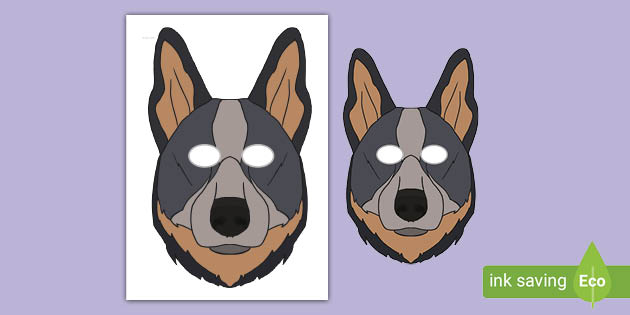 Blue Heeler Dog Role-Play Mask (teacher made)