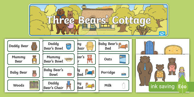 Three Bears Cottage Role Play Pack-three bears cottage, role play ...