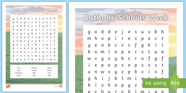 Catholic Schools Week Word Search | Twinkl Resources
