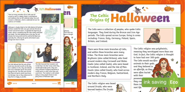 The Celtic Origins of Halloween Differentiated Reading Comprehension ...
