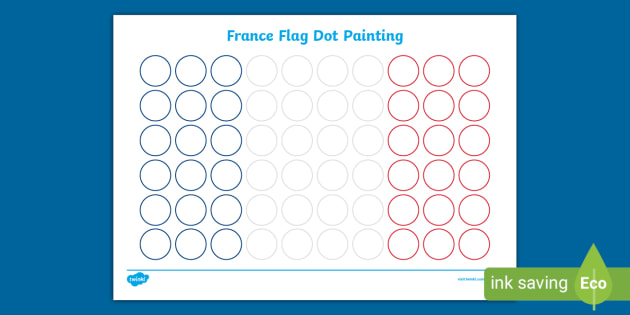 FREE! - France Flag Dot Painting Worksheet (teacher made)