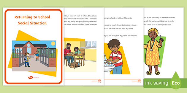 Returning to School Social Situation Booklet (teacher made)