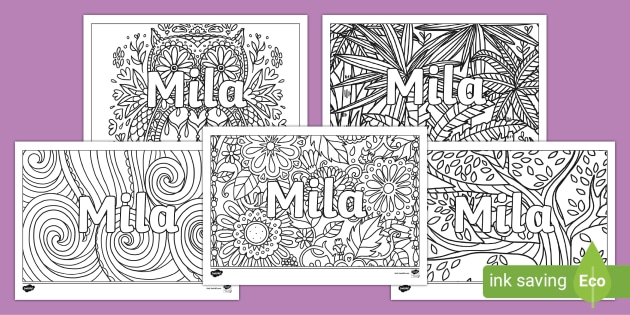 FREE! - Mila Mindfulness Name Colouring Activity