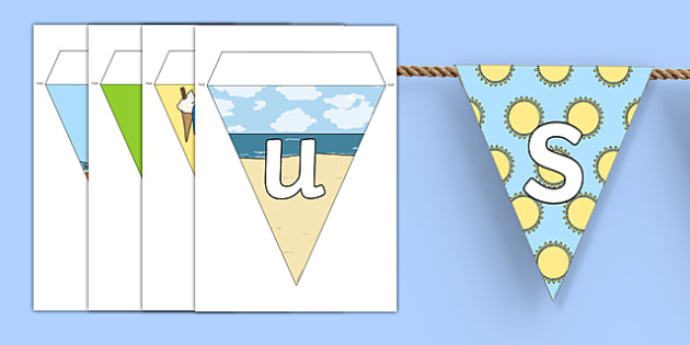 Summer Bunting with Display Lettering - Resources