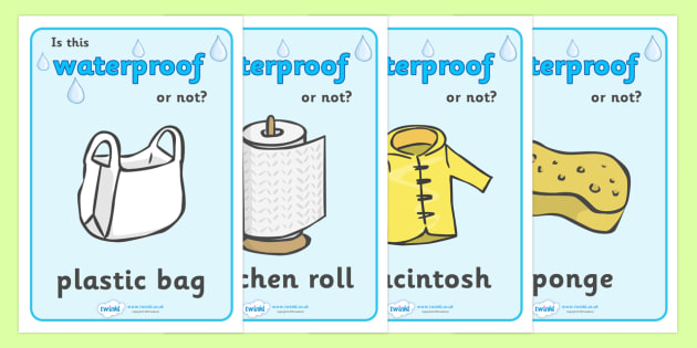 Waterproof or Not Display Posters (teacher made)