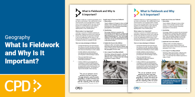 What Is Fieldwork and Why Is It Important? (teacher made)