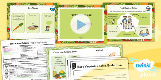 D&T: Sensational Salads: Preparing Salads KS1 Lesson Pack 3