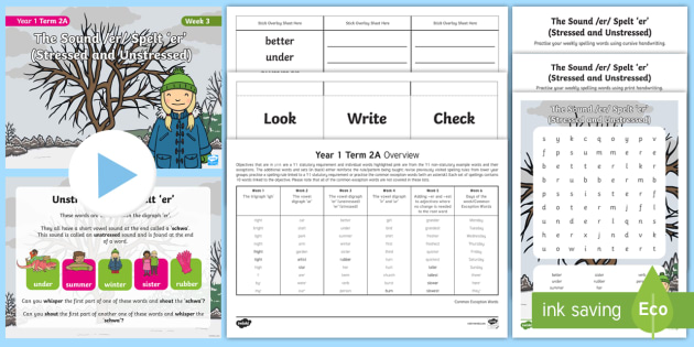 Year 1 Term 2A Week 3 Spelling Pack