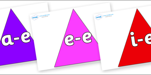 Modifying E Letters on Triangles (teacher made)