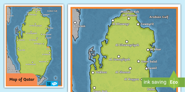 Map of Qatar (teacher made)
