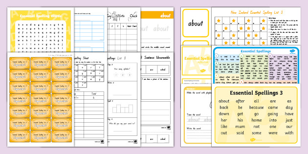 Essential Spelling List 3 Resource Pack (teacher made)