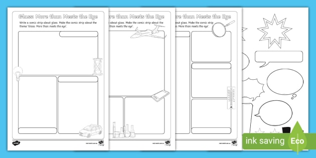 Glass National Science Week 2022 Comic Strip Templates
