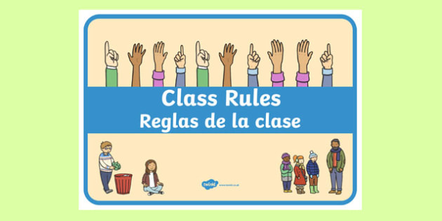Class Rules Display Poster Spanish Translation