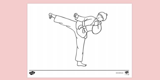 FREE! - Karate Colouring | Colouring Sheets (teacher made)