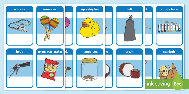 Noise Makers Picture Cards