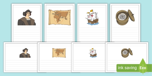 Christopher Columbus Writing Frame Standard LinedBlack and White