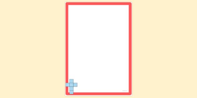 FREE! - * NEW * Cube Net Page Border (teacher made)