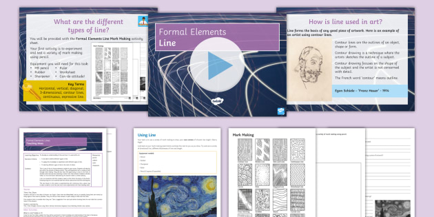 Formal Elements: Line Lesson Pack (teacher made)