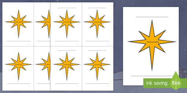Christmas Stars Memory Verse Awards - Advent Adventure, Memorise, Memorize