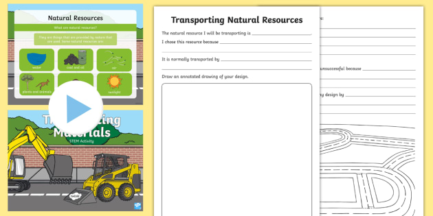Transporting Natural Materials STEM Activity Pack