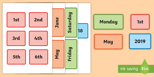 Calendar Labels - Calendar Labels (teacher made)