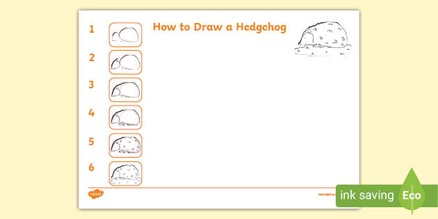 How to Draw a Hedgehog (teacher made)
